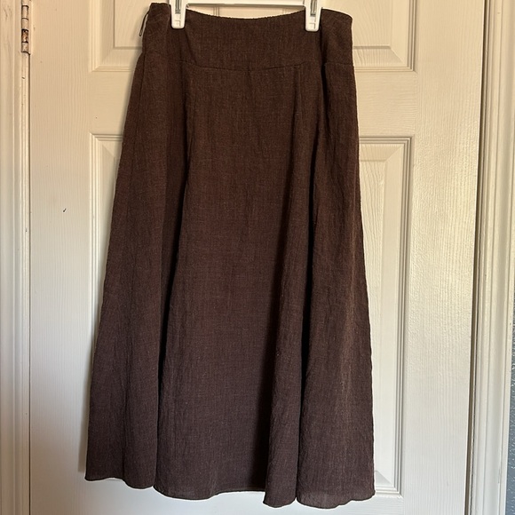 Laura Scott | Skirts | Laura Scott Brown Midi Aline Skirt | Poshmark